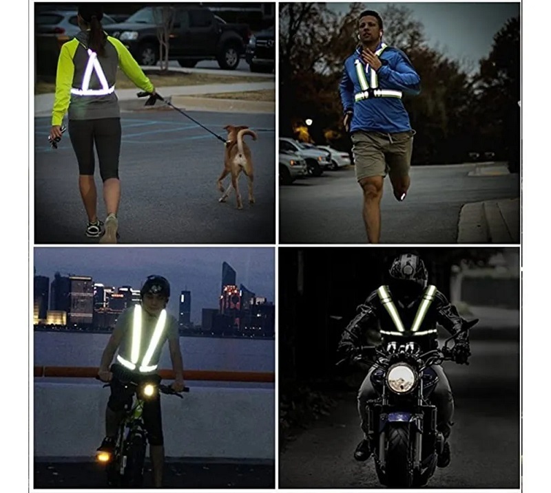 Chaleco Arnes Reflejante Azul Fluorescente