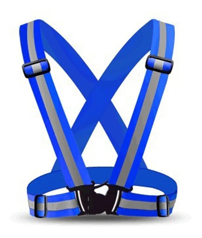 Chaleco Arnes Reflejante Azul Fluorescente