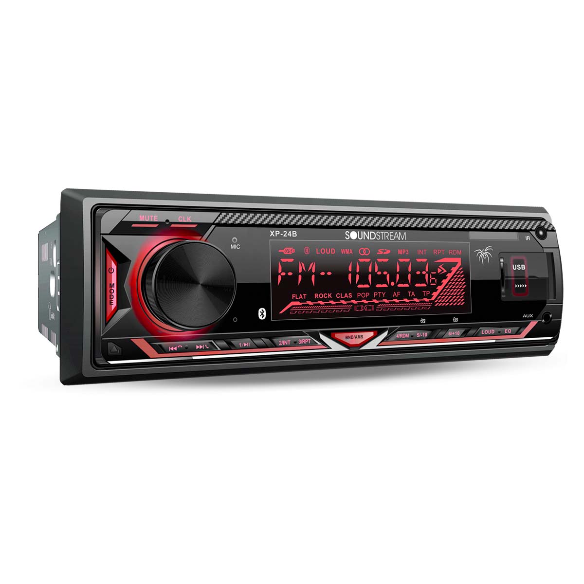 AUTOESTEREO BLUETOOTH KAMALEON USB FM AUX SOUNDSTREAM JBL MODELO XP-24B