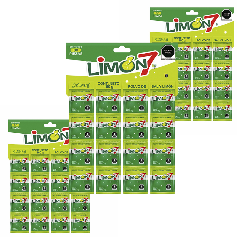 Paquete 5 Chilito Limon 7 80 piezas c/u