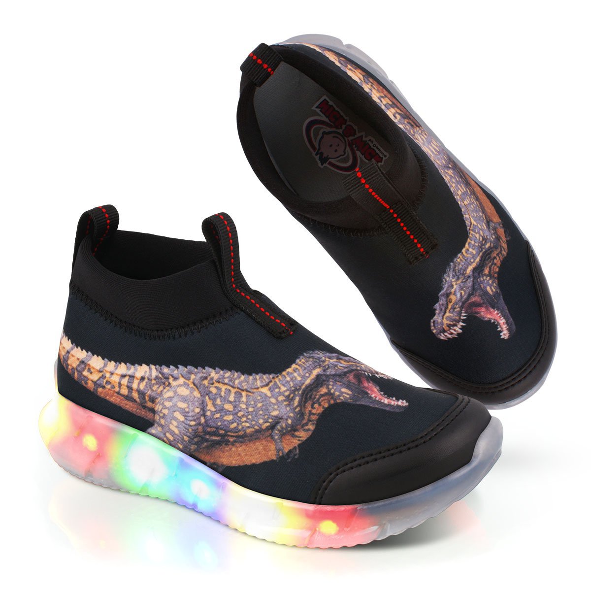 Tenis con Luces para niño marca Nick & Wick Modelo 4255-F Negro