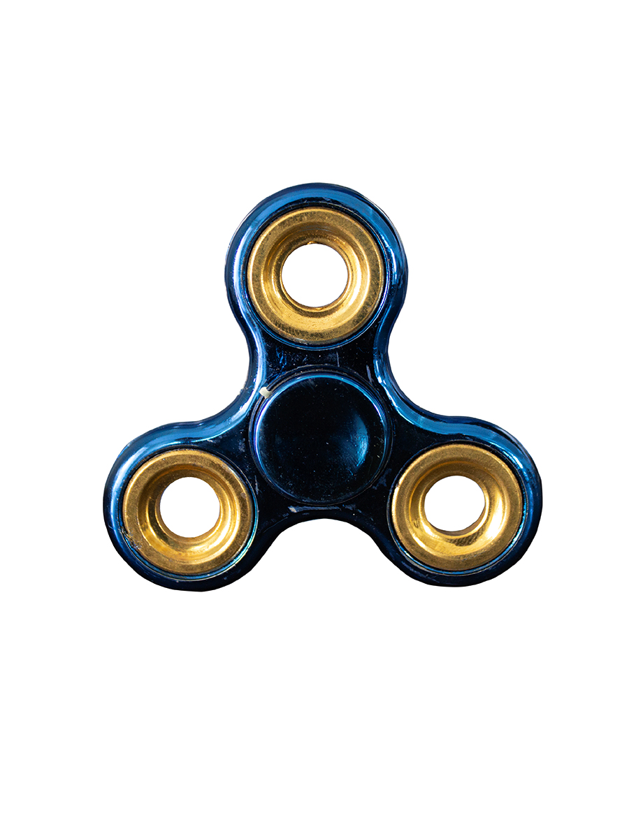 Juguete Antiestres Fidget Spinner Basico Metalico Rondana De Color 3 Alas