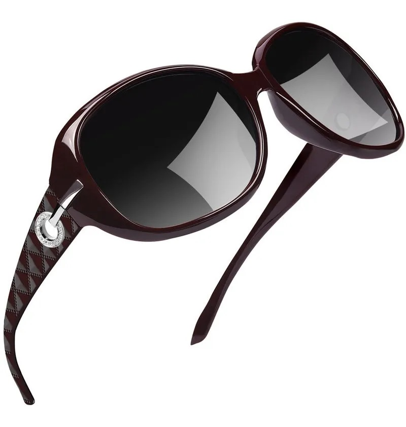 Lentes De Sol Mujer Polarizados Dama Uv400 Vino Rojo