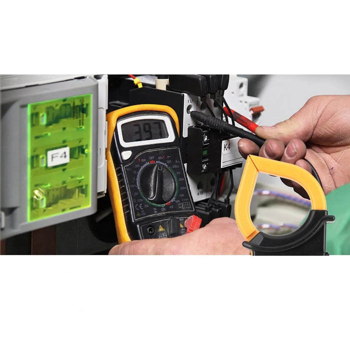 Multimetro de Seguridad para Altas Corrientes con Gancho Amperimetrico ...
