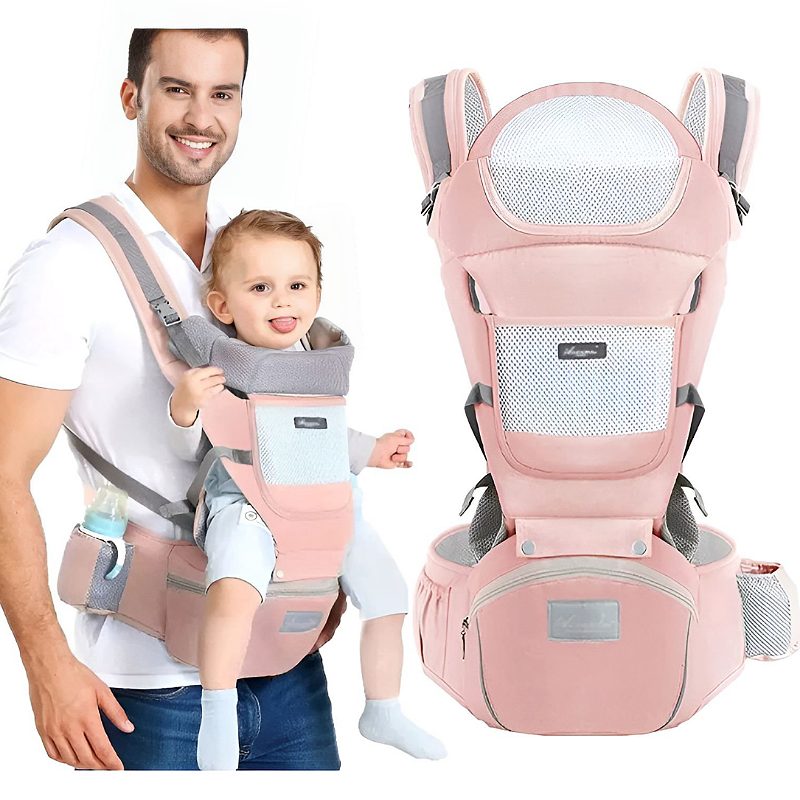 Mochila Porta Bebes Ergonómica Asiento Multifuncional 6 En 1