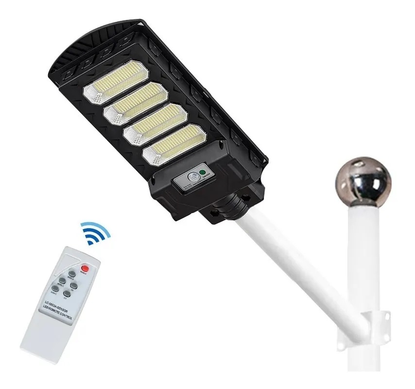 Lámpara Led Solar 300w Luminaria Suburbana Alumbrado Público