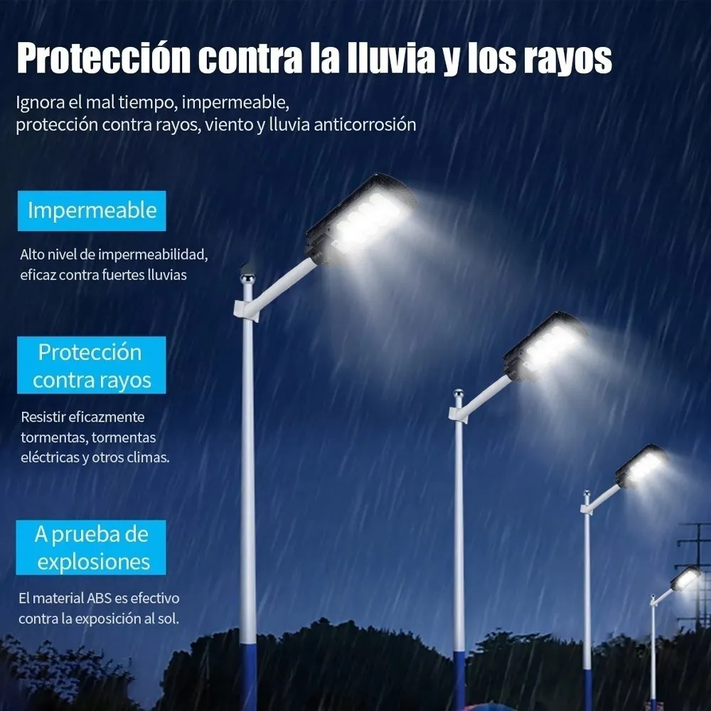 Lámpara Led Solar 300w Luminaria Suburbana Alumbrado Público