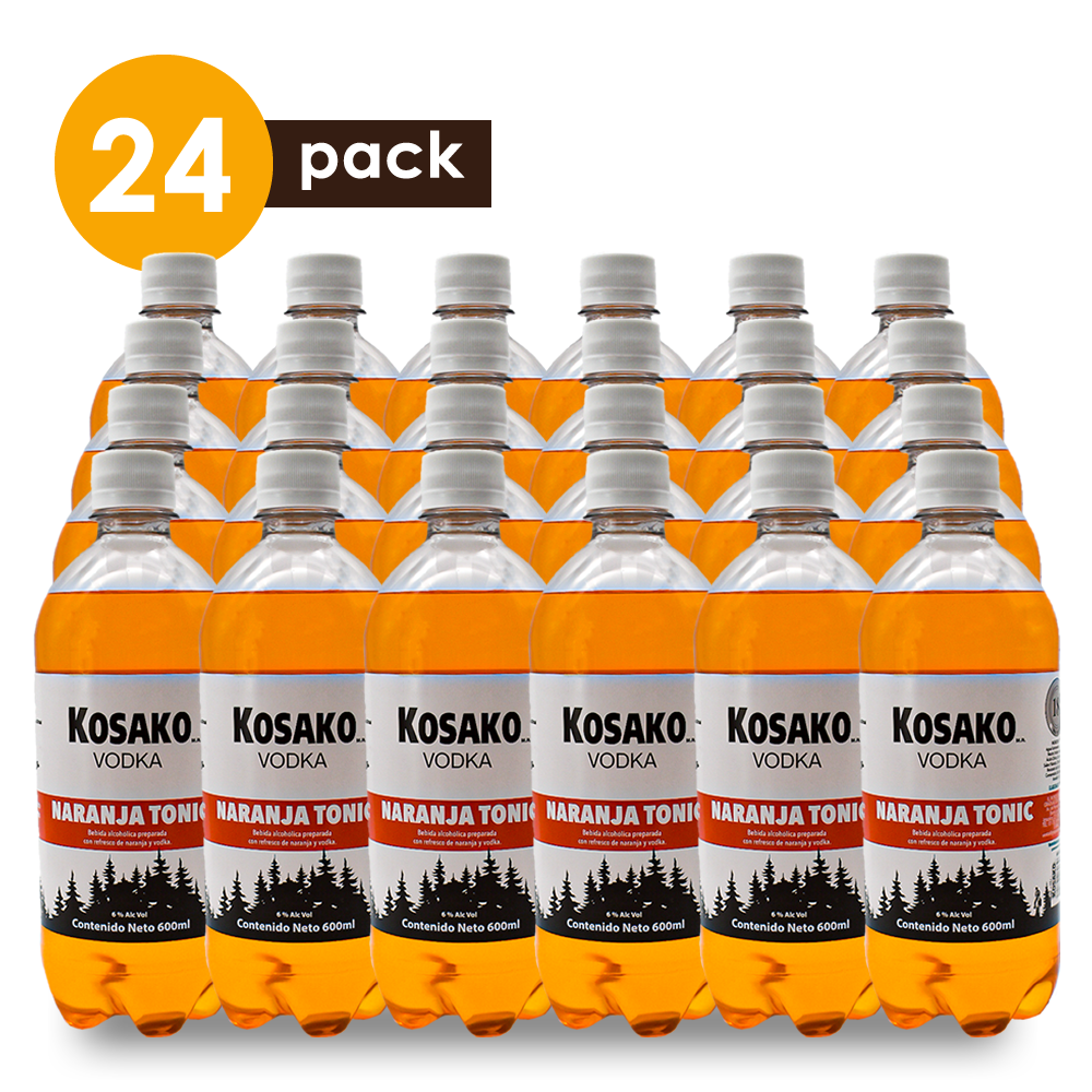 Vodka Kosako Naranja Tonic 600 Ml 24 Pack