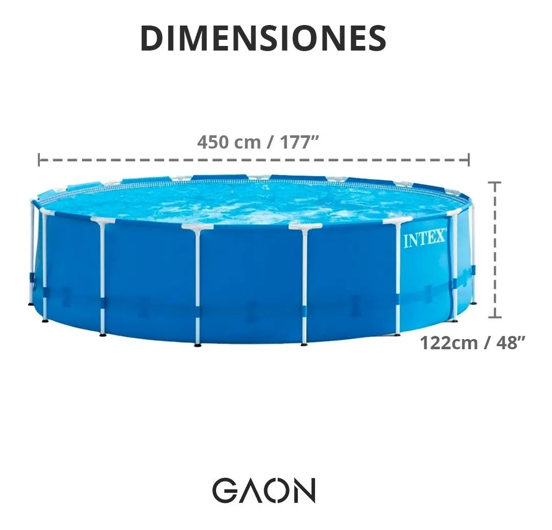 Piscina Armable Grande Alberca Estructural De Acero Gaon