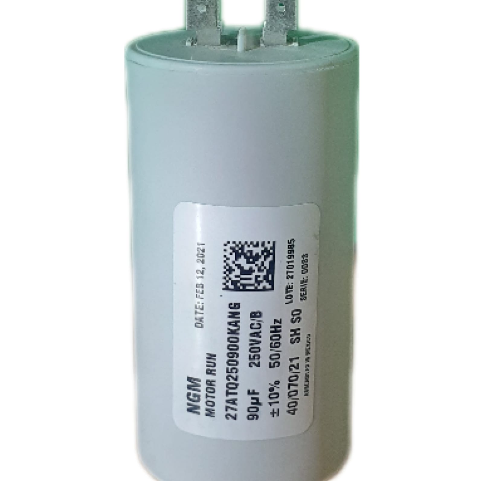 Capacitor de trabajo continuo 90 microfaradios 250 VAC