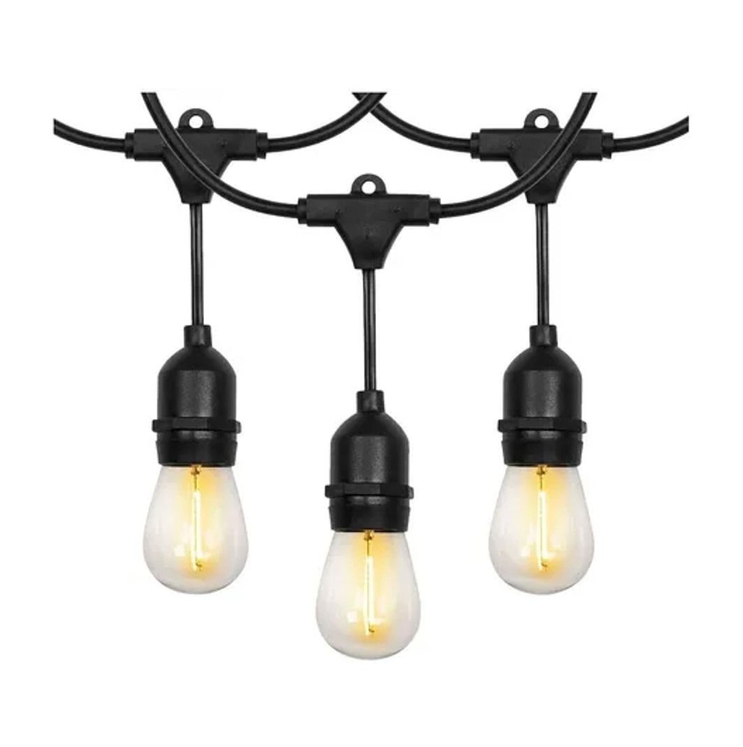 Serie Luces Led Vintage Exterior 24 focos Anticaida 15m Viny
