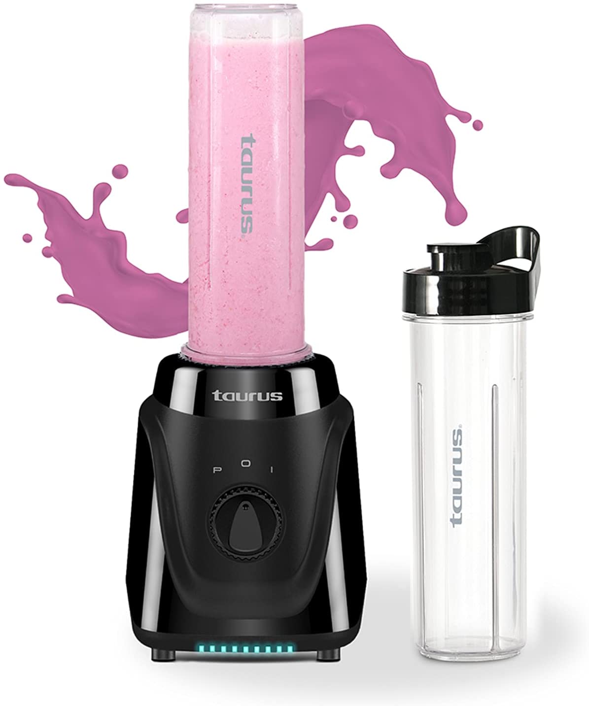 Licuadora Personal Taurus Blender 2Go con 2 Vasos Negro