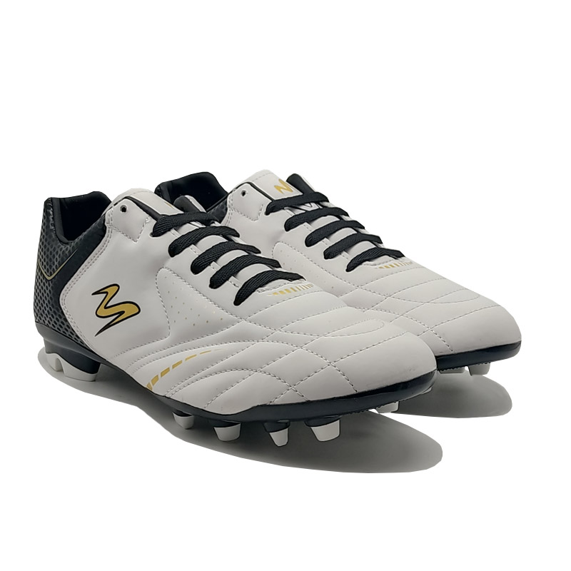 Tenis Metro-E 426 Blanco Negro Oro Tacos Futbol Taquetes Soccer