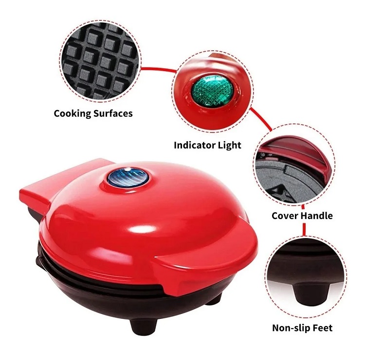 Waflera Eléctrica Para Waffles En Forma De Corazon