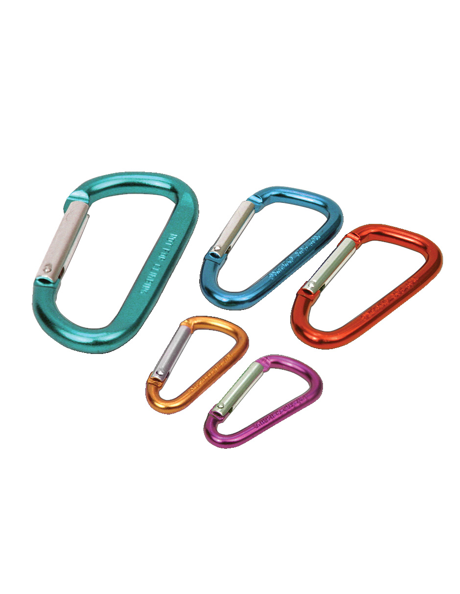 Mosquetones de aluminio anodizado de 4mm 6mm y 8mm 5 piezas Coghlans 355