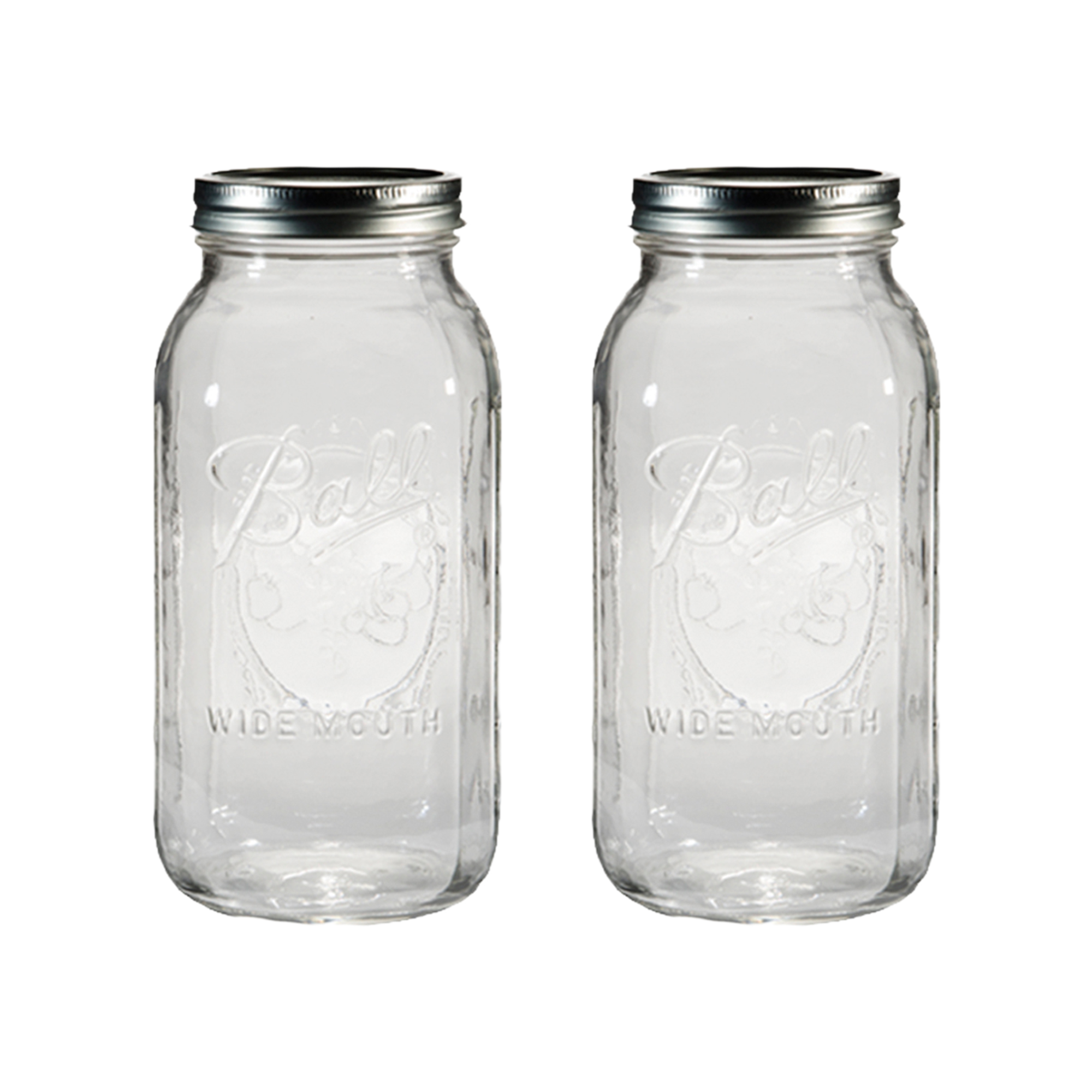 8 Frascos Vidrio Mason Jars Boca Variada Transparente 32oz/946ml, 64oz/1.9L Ball
