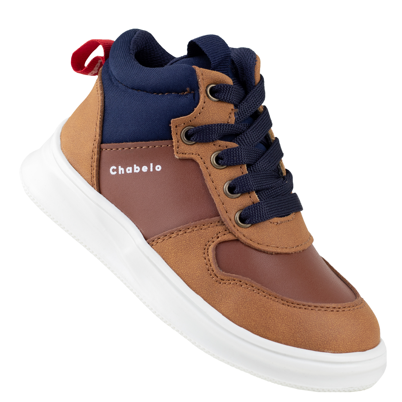 TENIS ESTILO BOTA URBANOS PARA NIÑOS CHABELO C81-A CAFÉ MNO 18-21.5