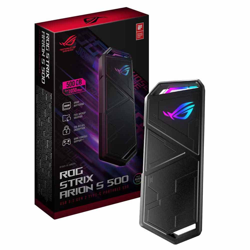 ENCLOSURE ASUS ROG STRIX ARION ESD-S1C/BLK/G/AS SSD M.2 DUAL USB-C