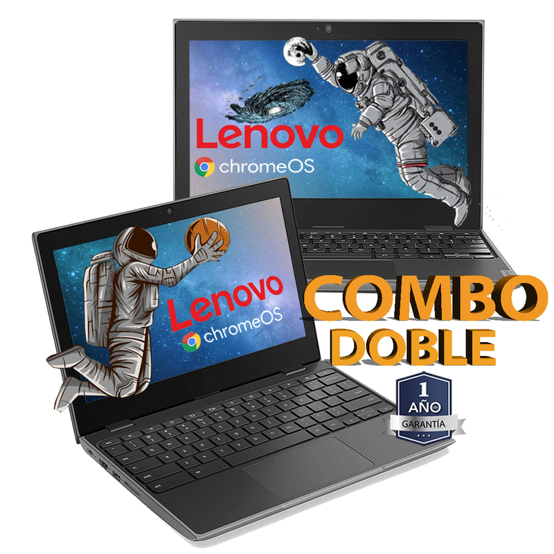 Combo Doble Lenovo Chromebook 100e Segunda Generacion Disco EMMC 32GB Ram 4GB Pantalla 11.6 ...