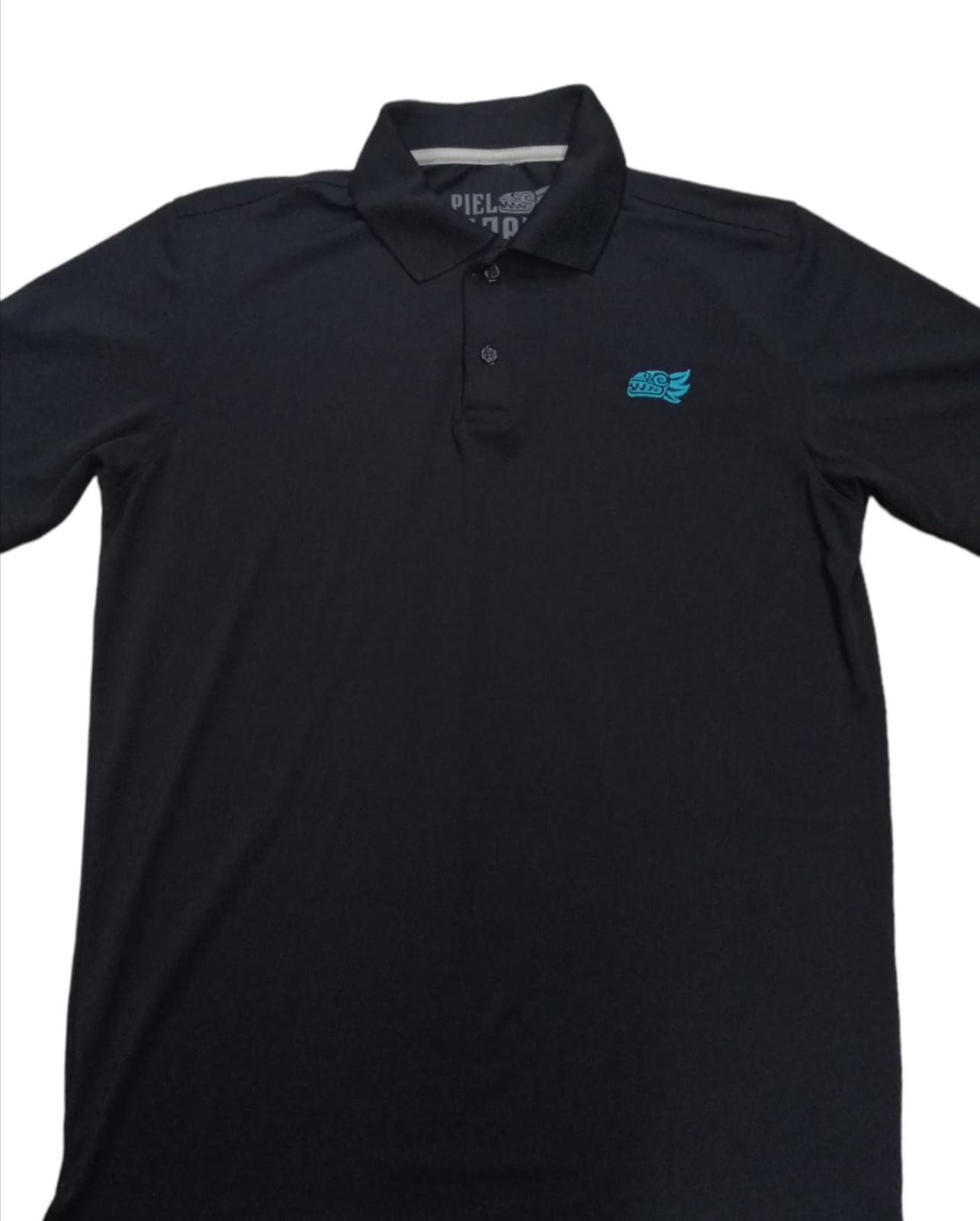 Playera Polo Negra Nylon Dry Fit