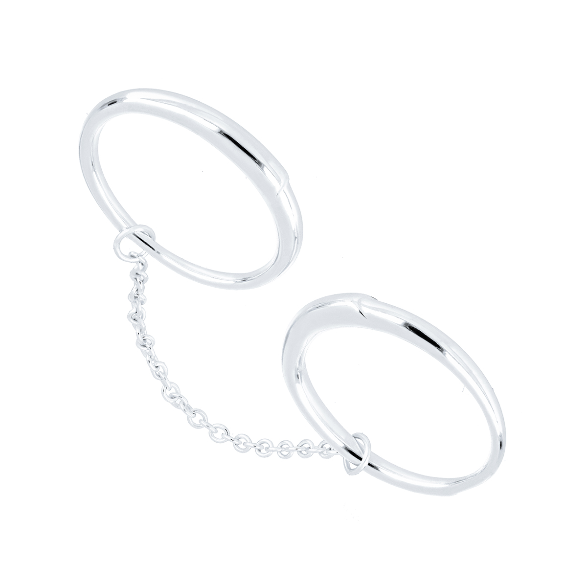 ANILLO DOBLE CON CADENA PLATA .925