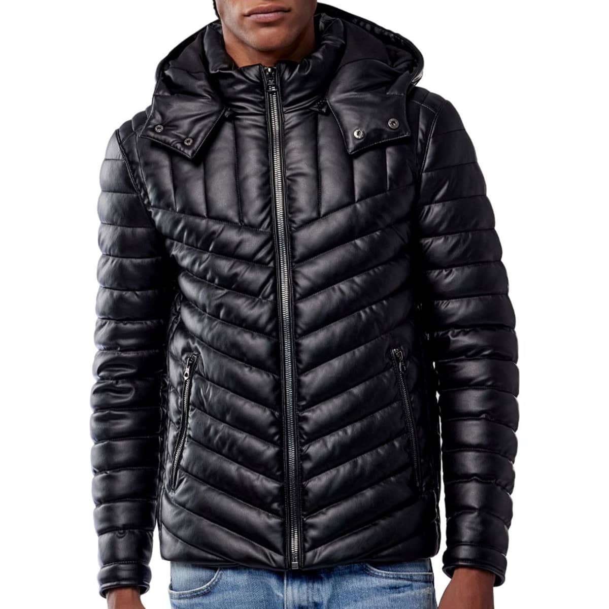 Chamarra D.E.E.P. Selection para hombre, color negro, con capucha, mod. 1038140