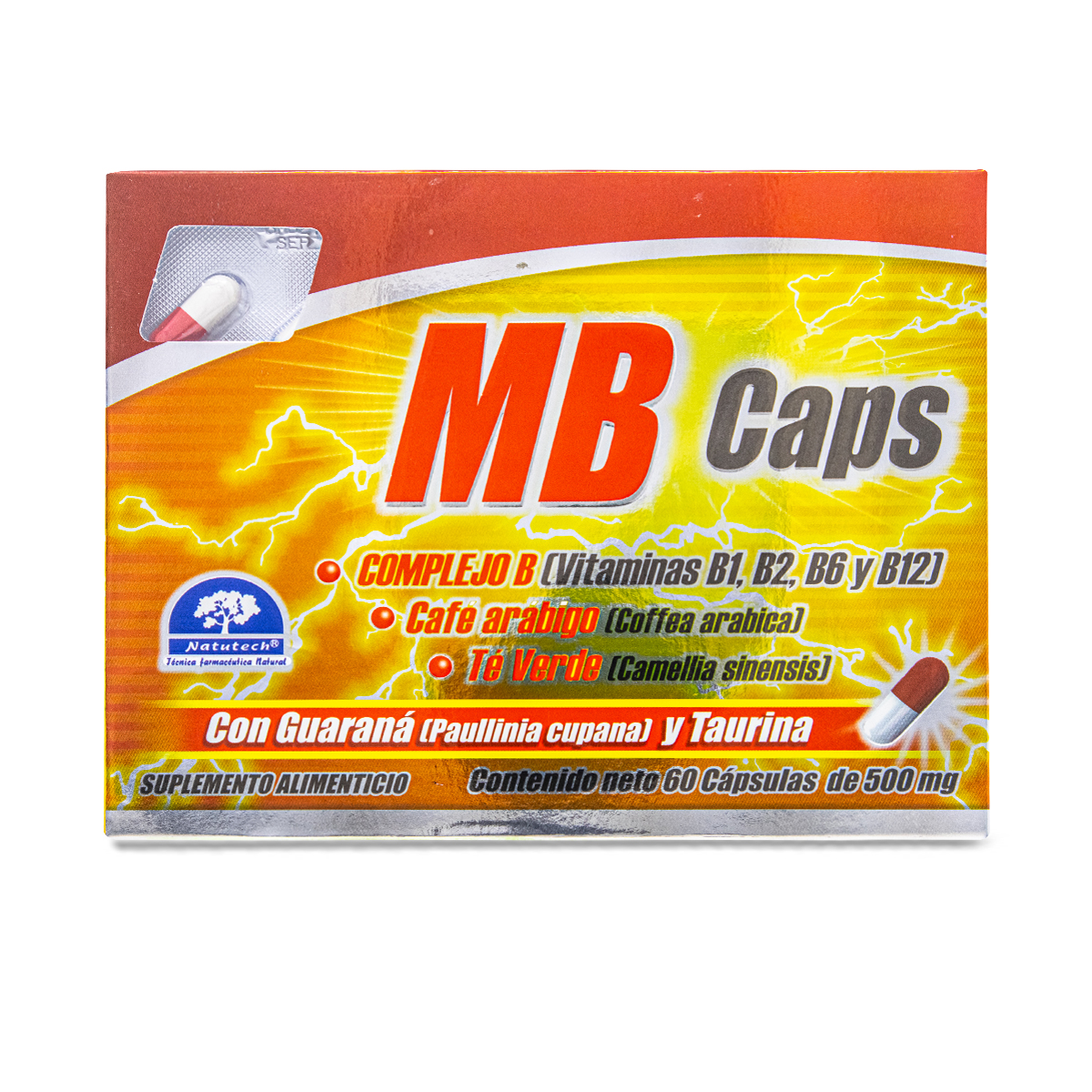 Mb Caps Complejo B Vitaminas B1, B2, B6 Y B12, Café Arabigo Y Te Verde ...