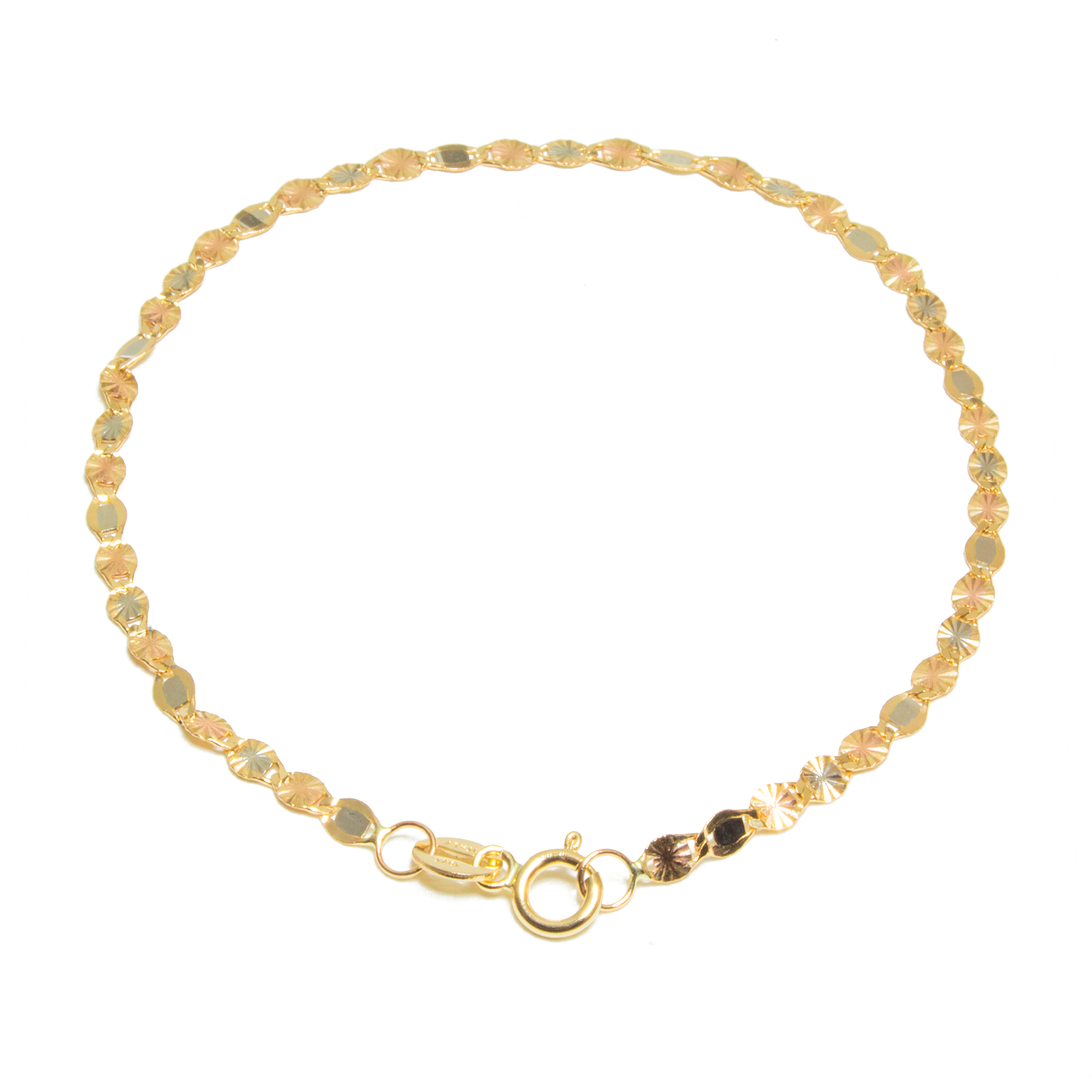 Pulsera Florentino 3 Oros en Oro 10 Kilates.