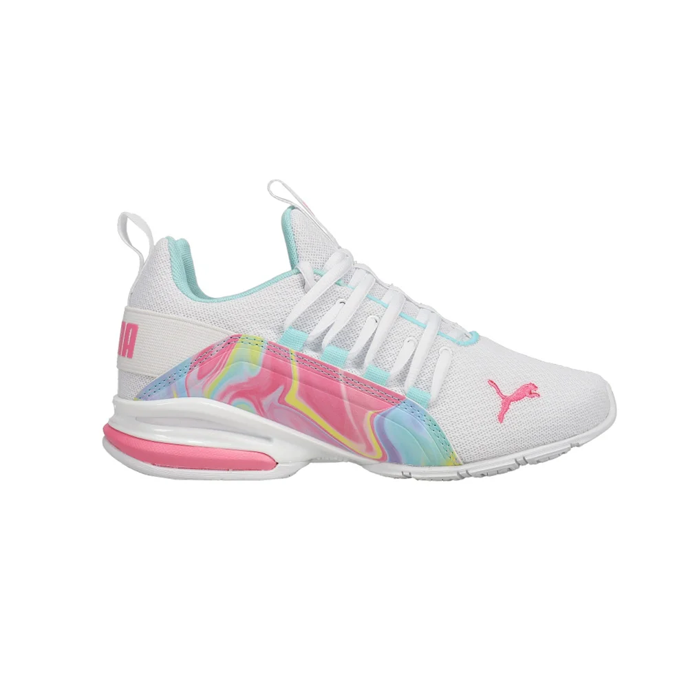 Tenis Puma Axelion Swirl Blanco Colores de Dama