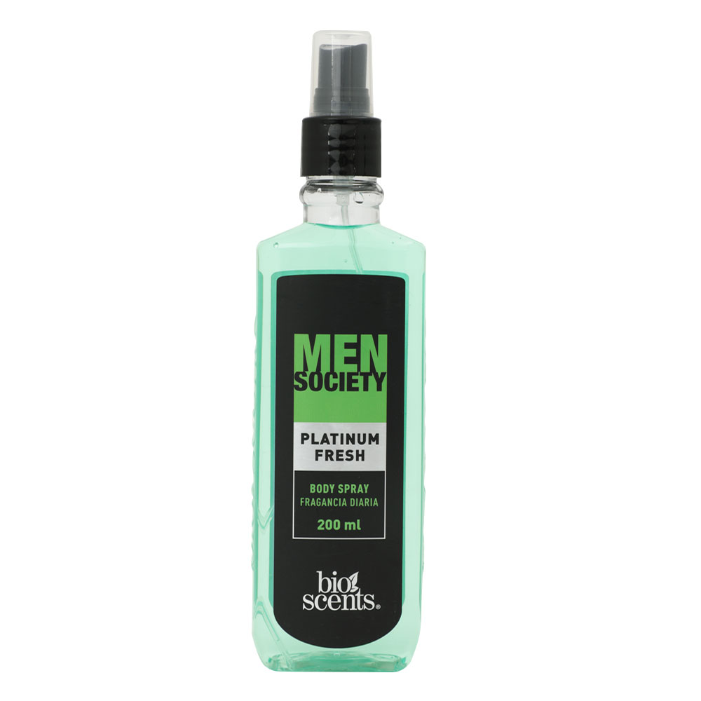 Body Mist Men Society Platinum Fresh Bioscents