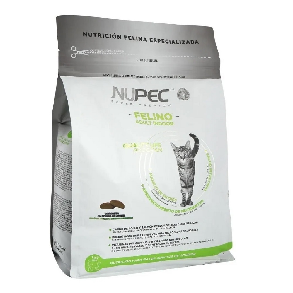 1.5kg Nupec Felino Indoor Alimento Gato Adulto Super Premium