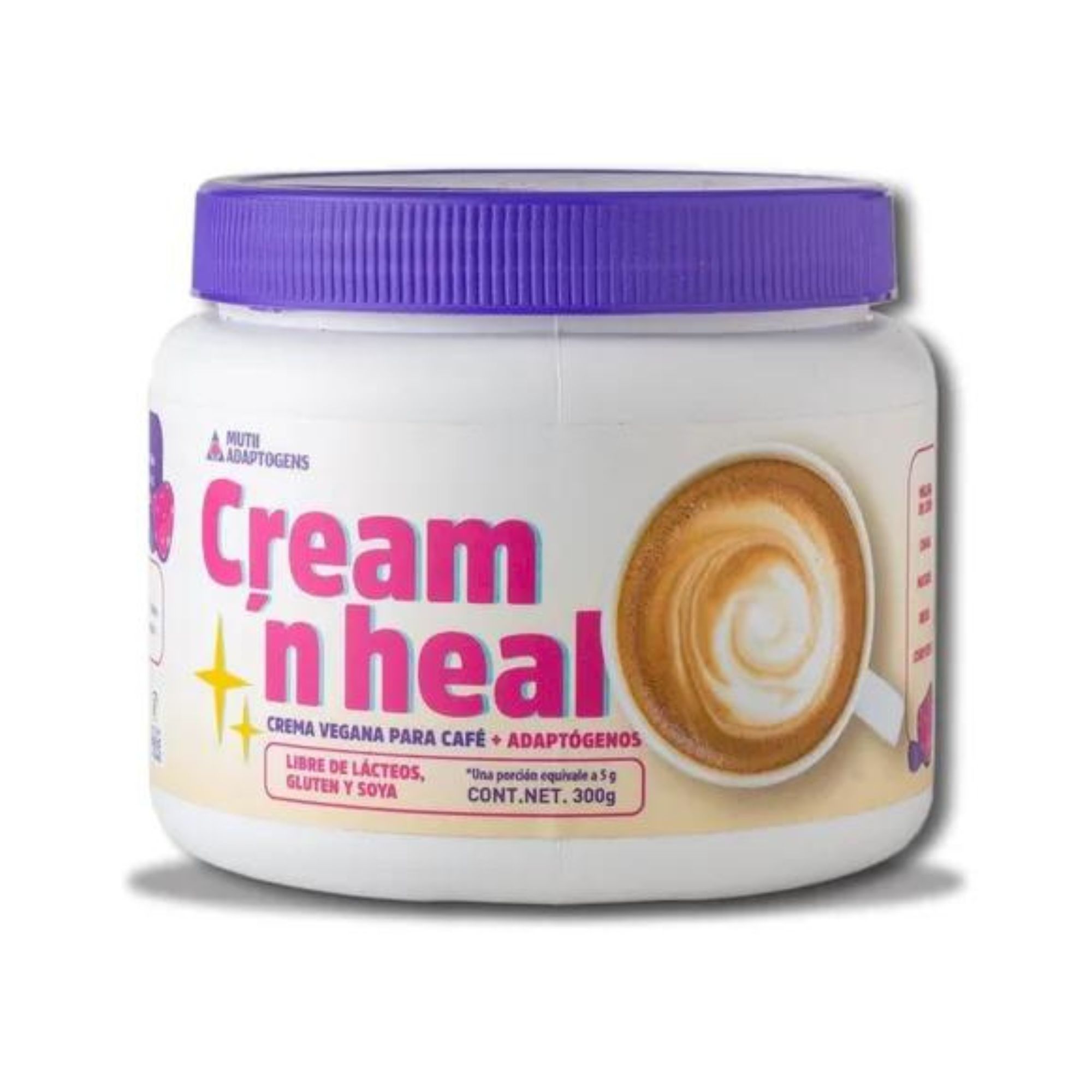 Cream'n Heal Crema Vegana Para Café Con Adaptógenos 300g