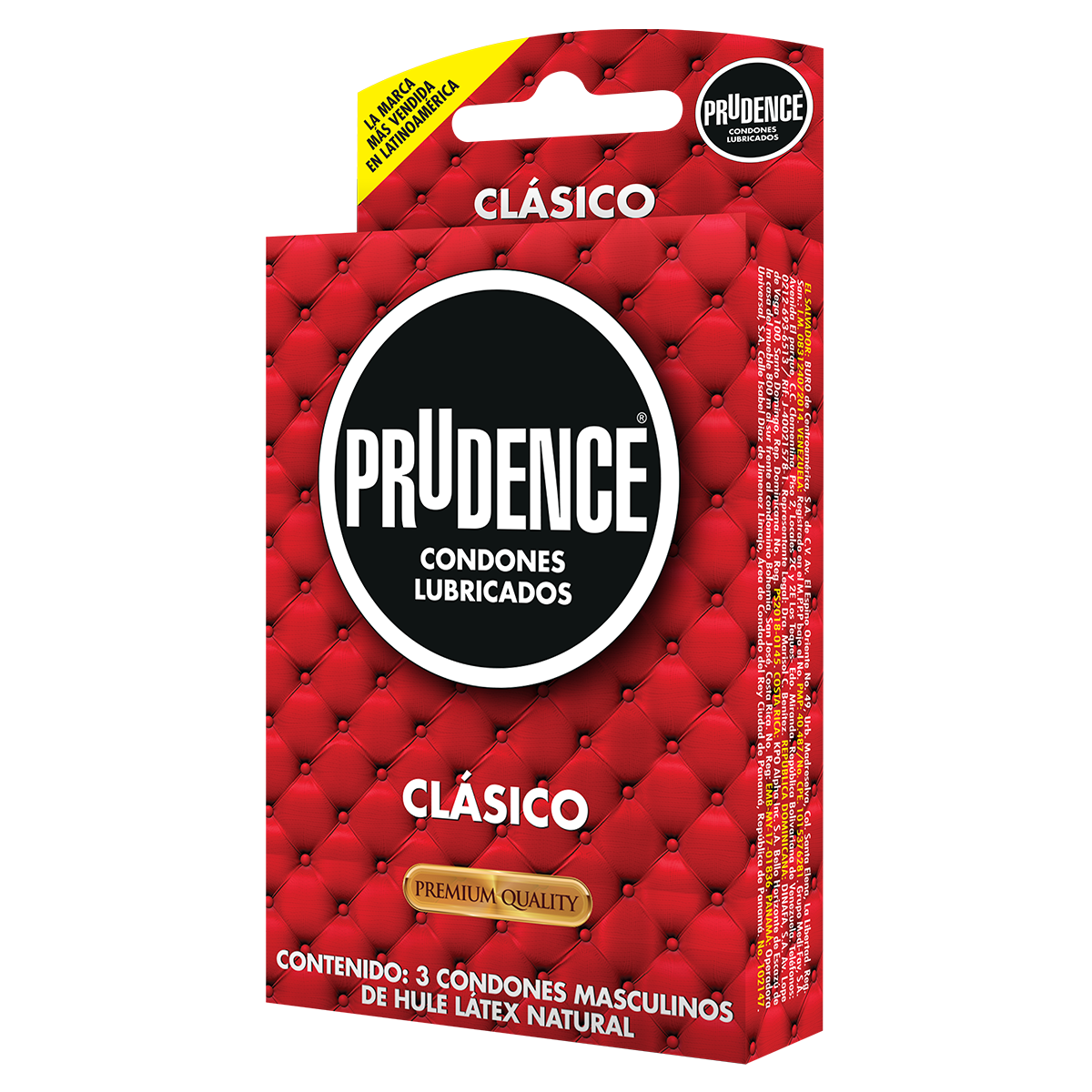 Caja con 3 Condones Prudence Clasico lubricados