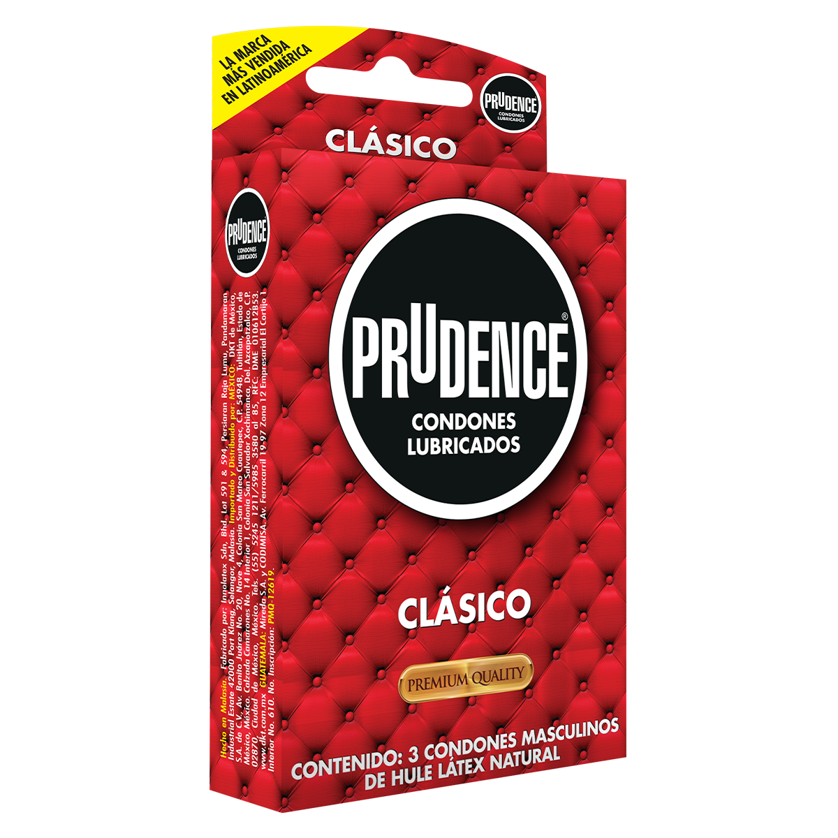 Caja con 3 Condones Prudence Clasico lubricados