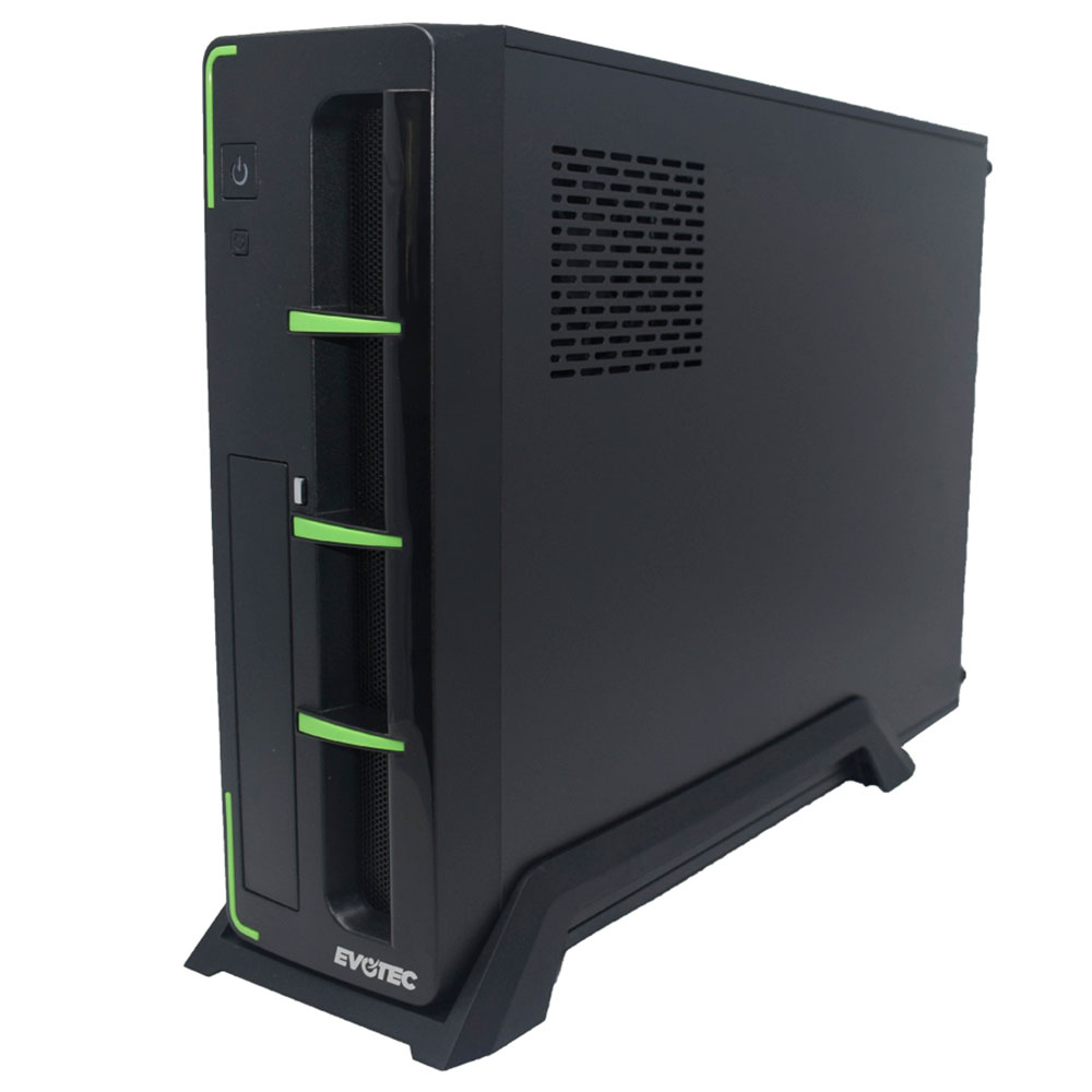 Gabinete Evotec EV-1010, Midi-Tower, Mini-ATX, USB 2.0, con Fuente 600W, Negro