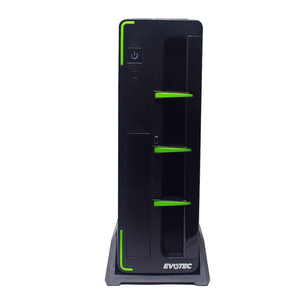 Gabinete Evotec EV-1010, Midi-Tower, Mini-ATX, USB 2.0, con Fuente 600W, Negro