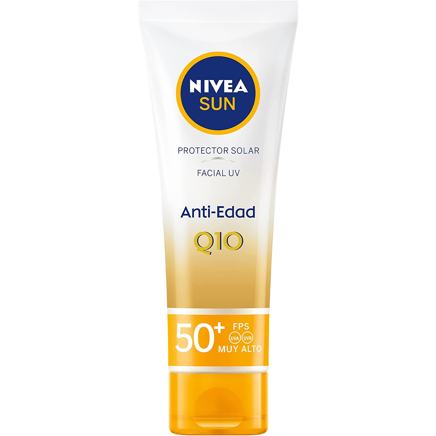 NIVEA SUN Protector Solar Facial Anti-edad (50 ml), Enriquecido con Q10 ...