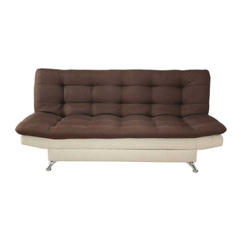 Sofá Cama Beige Chocolate Moderno 3 Posiciones