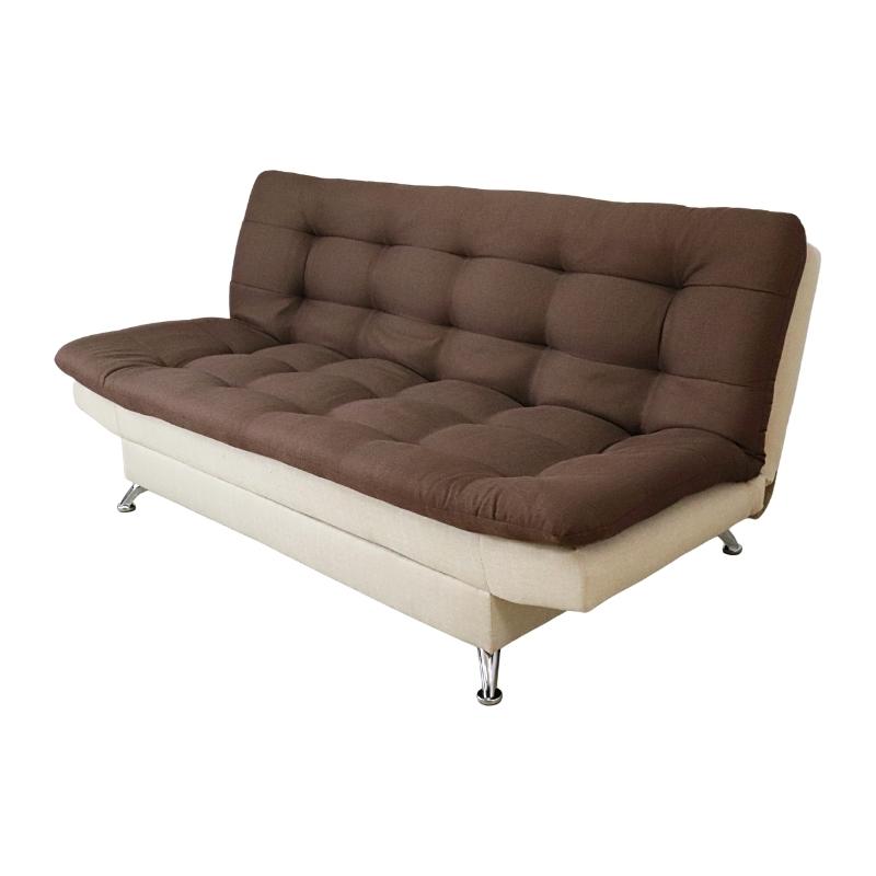 Sofá Cama Beige Chocolate Moderno 3 Posiciones