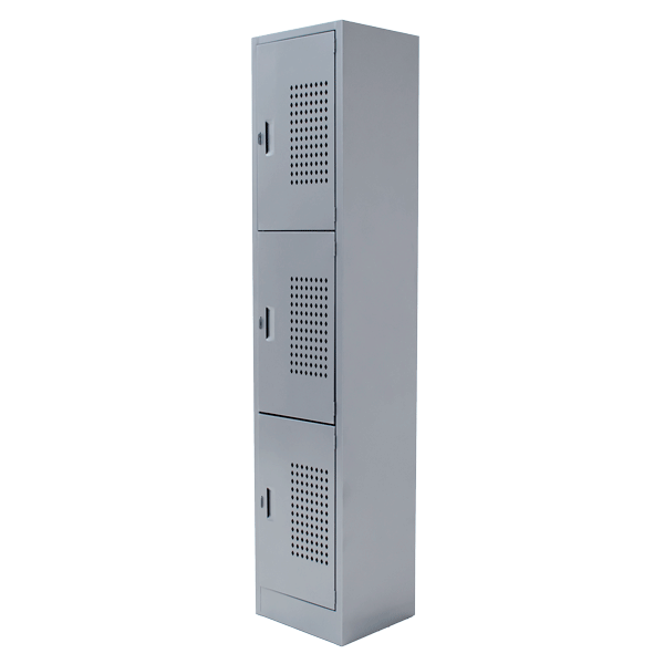 LOCKER DE 3 PUERTAS CON REJILLA