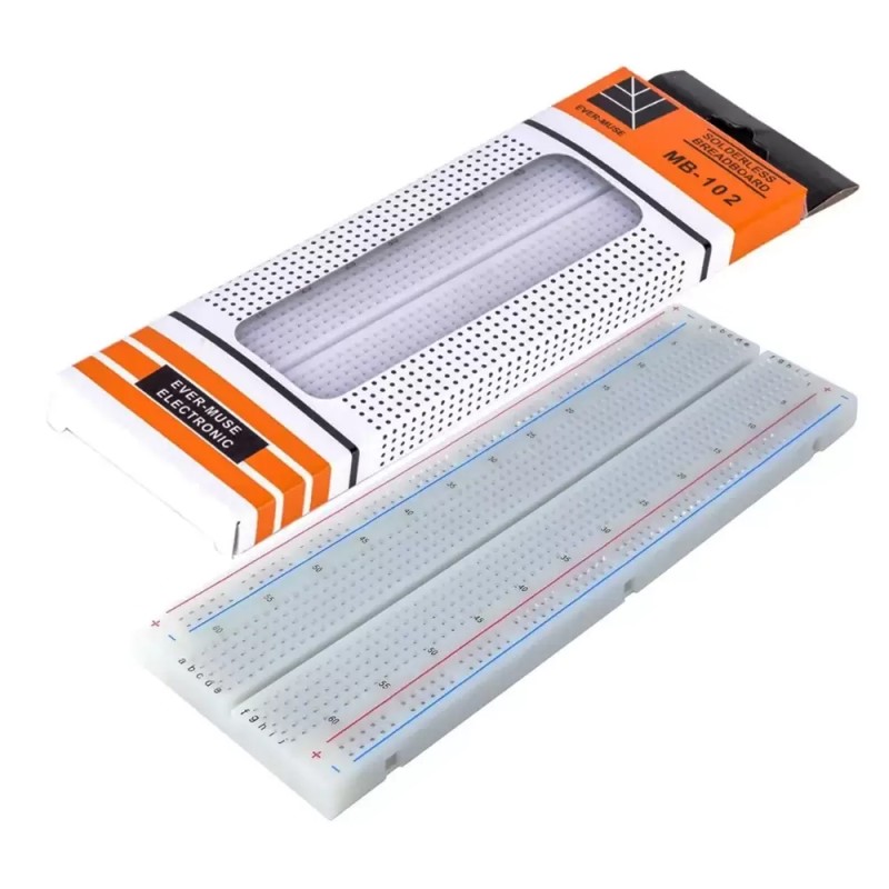Protoboard Breadboard 830 Puntos Blanca 2 PZAS