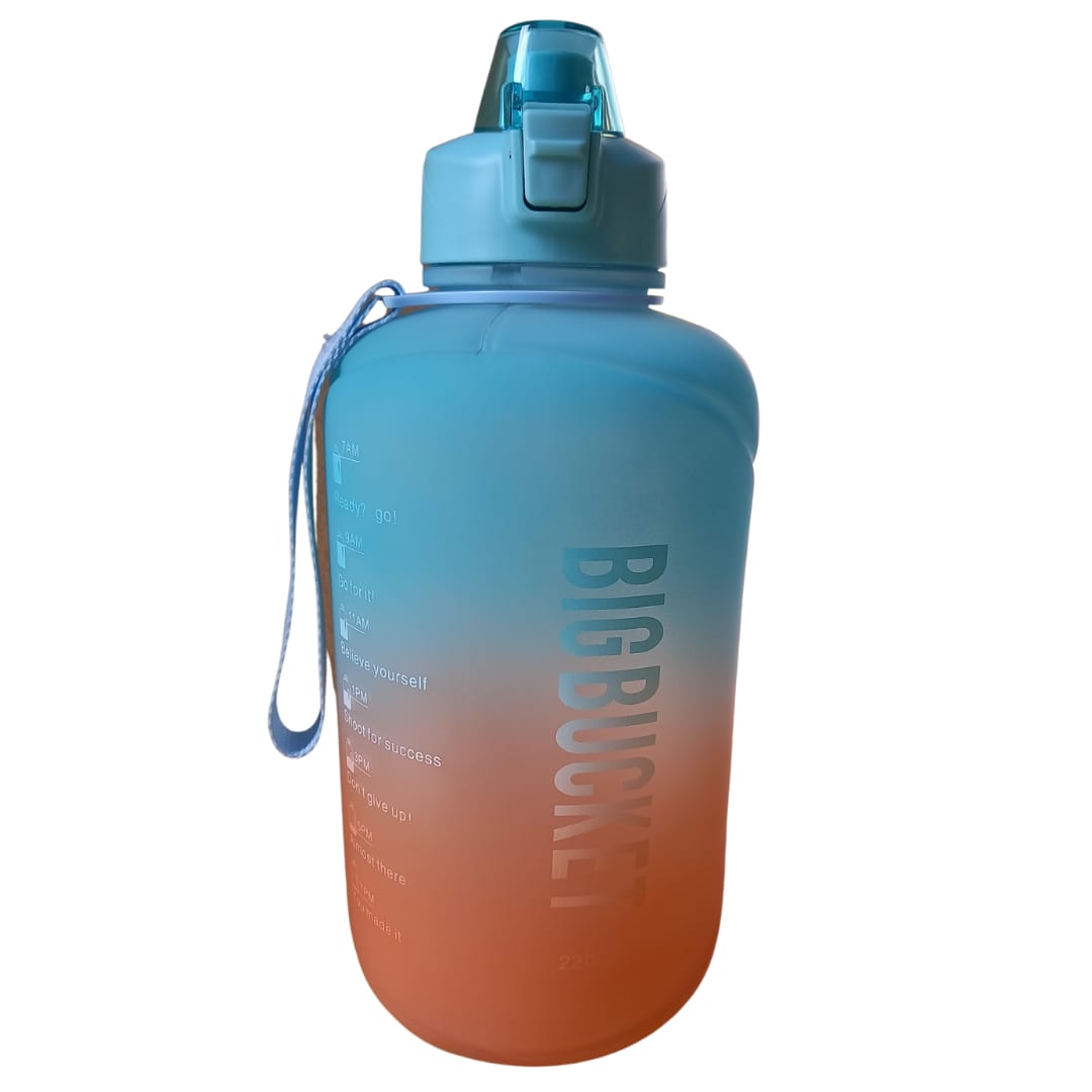 Vaso Cilindro Motivacional Deportivo 2200ml Big Bucket