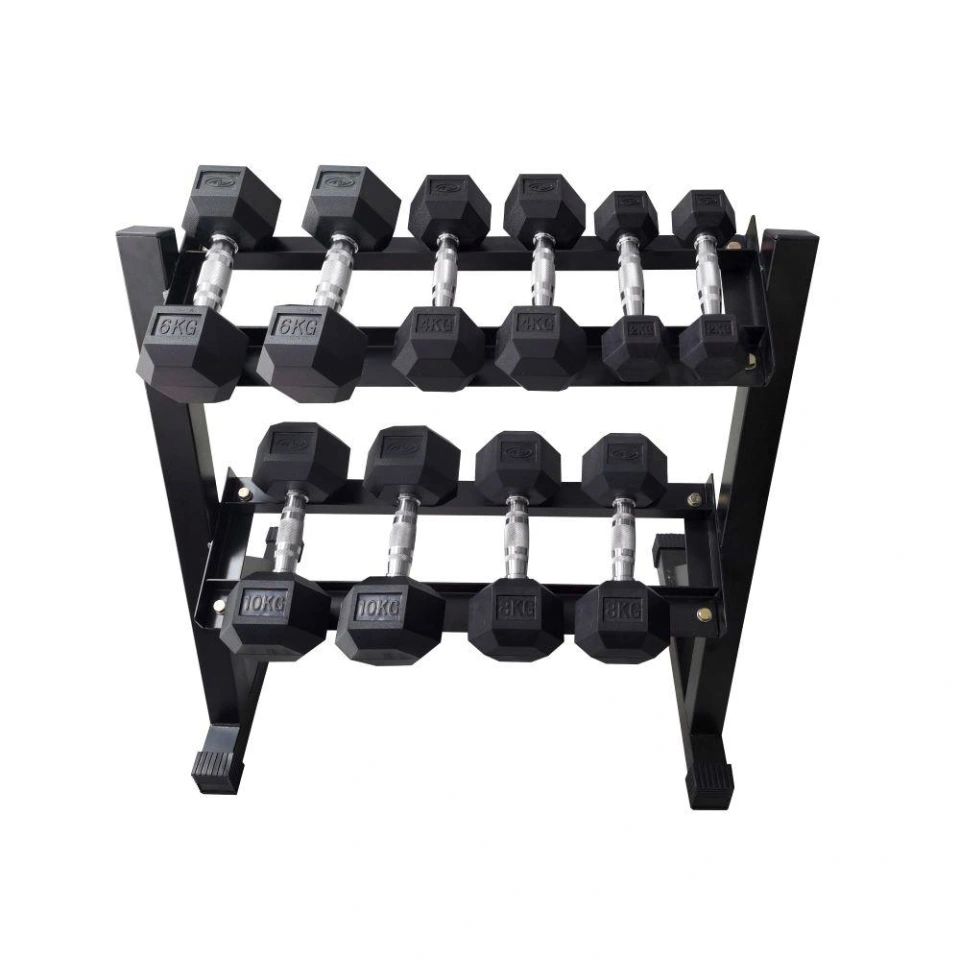 Rack Mancuernas Hexagonales De 60 Kg Con Estante Athletic Works