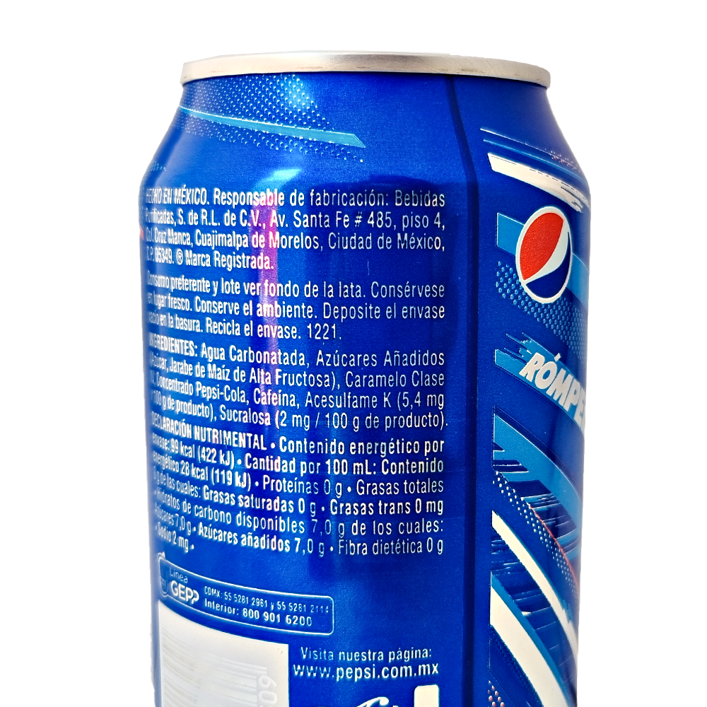 Pepsi Cola Refresco Regular Lata 355ml Pepsi Cola Refresco Regular Lata 355ml