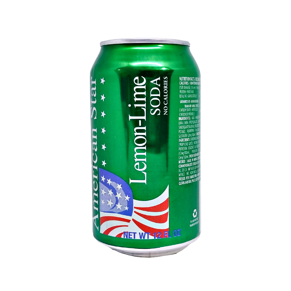 Refresco Sabor Lima Limon 355ml American Star Sin Calorias