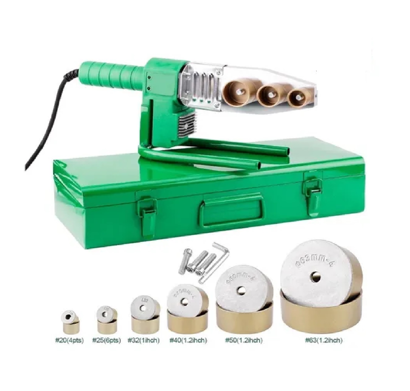 Set Termofusora Incluye Dados (20mm A 63mm) Estuche metalico
