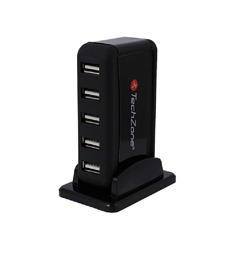 TechZone Hub USB 2.0 7 Puertos USB 2.0 Hembra 480Mbit/s Negro datos ...