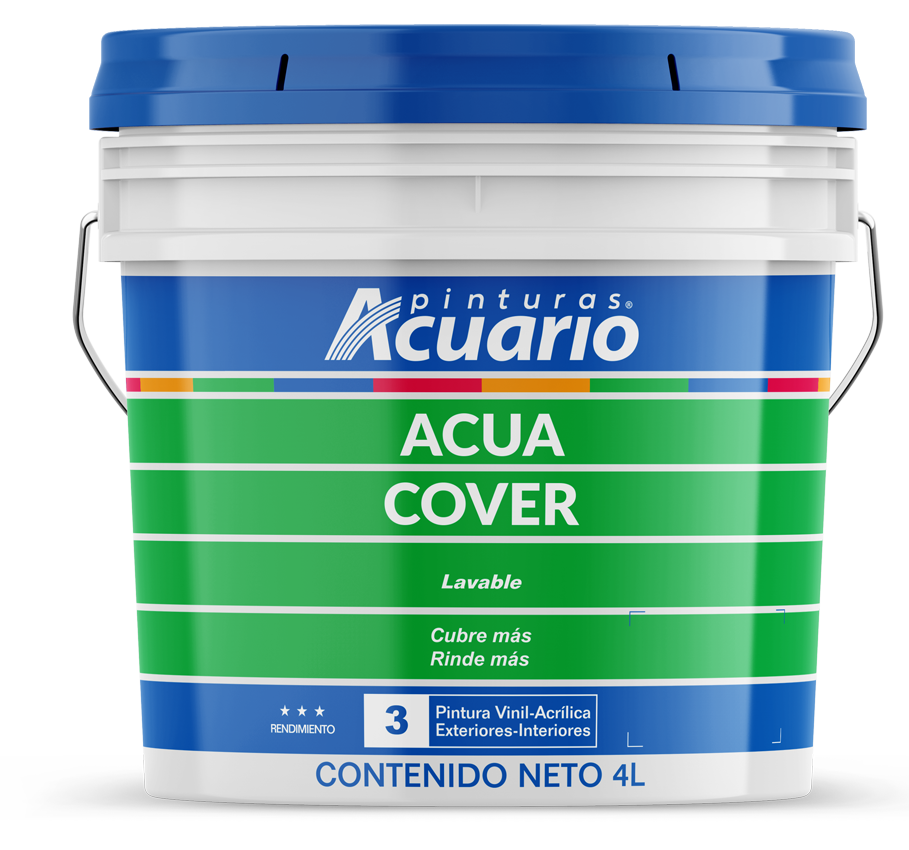 Pintura Vinil Acrílica Acua Cover Acuario Galón 4 Lt Blanca VA90040