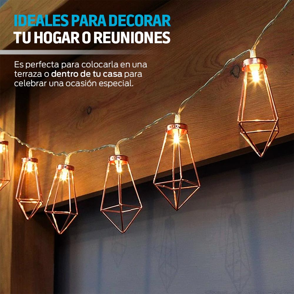 Serie de Luces LED Vintage Decoracion 3.3m 20 Luces Redlemon