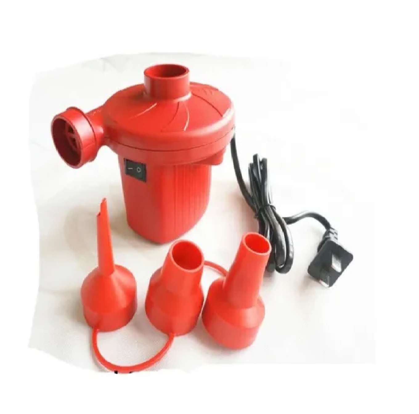 Bomba De Aire Eléctrica Para Inflar Colchón Roja